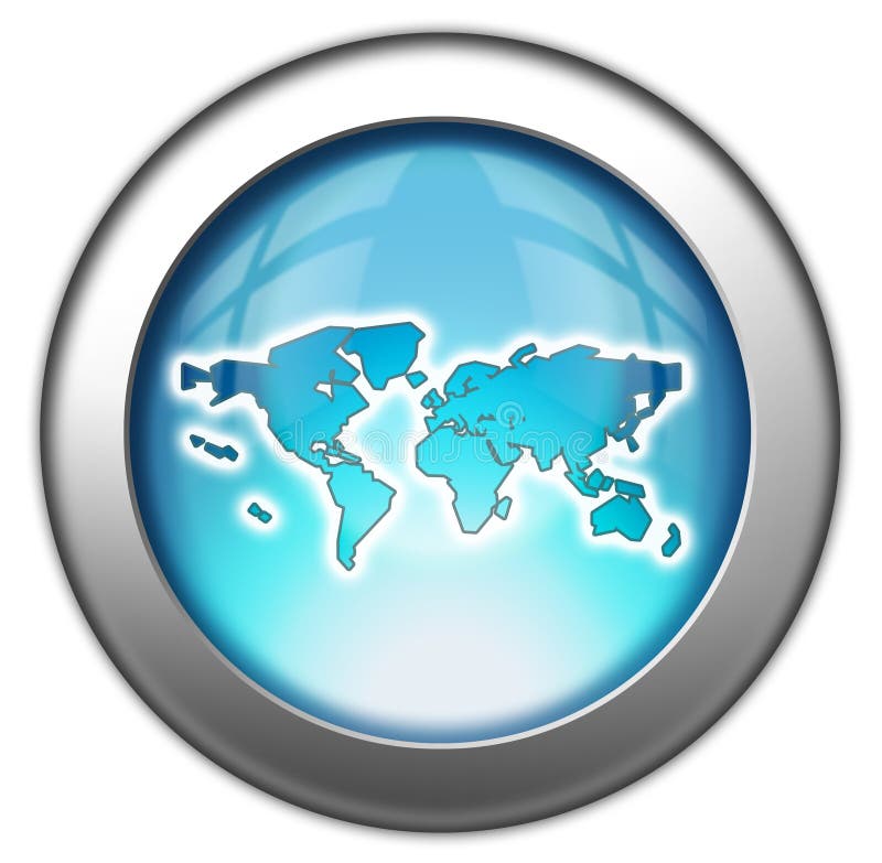 Icon, Button, Pictogram World Map Stock Illustration - Illustration of ...