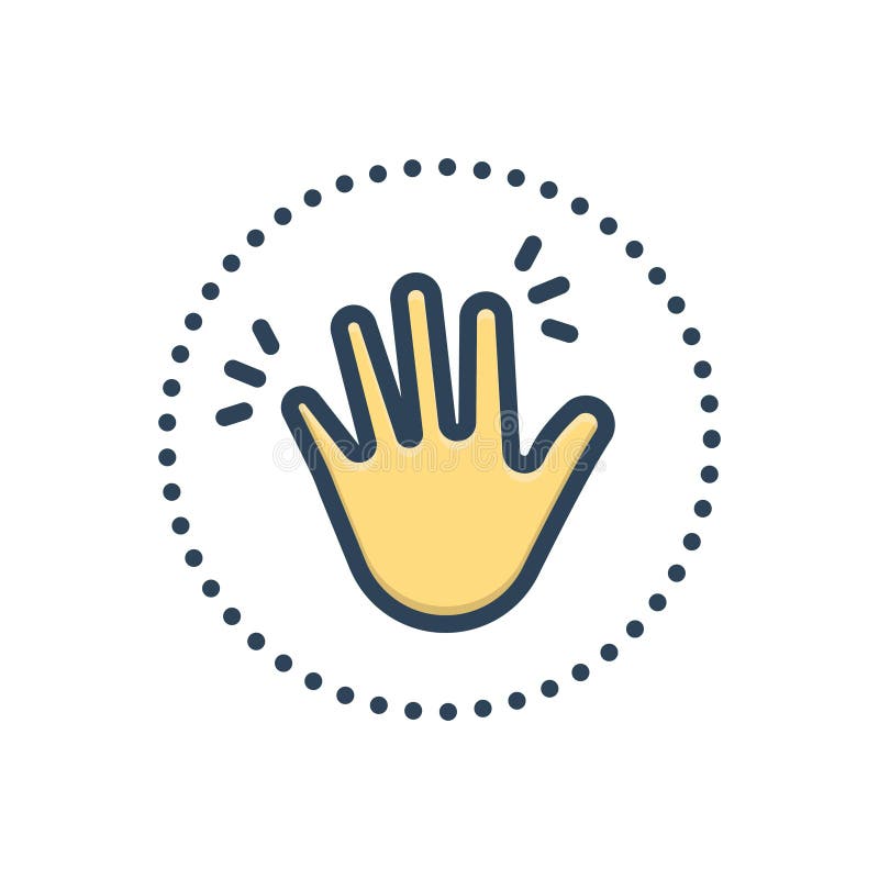 Color Illustration Icon for Bye, Hand and Waving Stock Vector ...