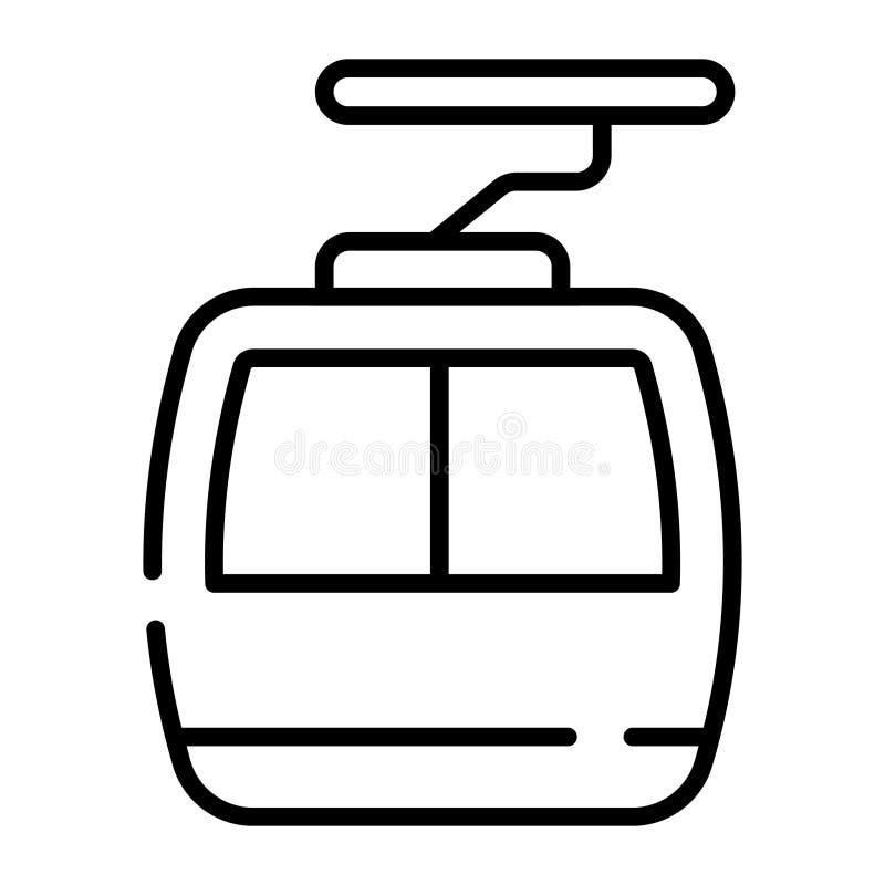 An Icon of Cable Car Showing Concept of Adventure, Cable Transport ...