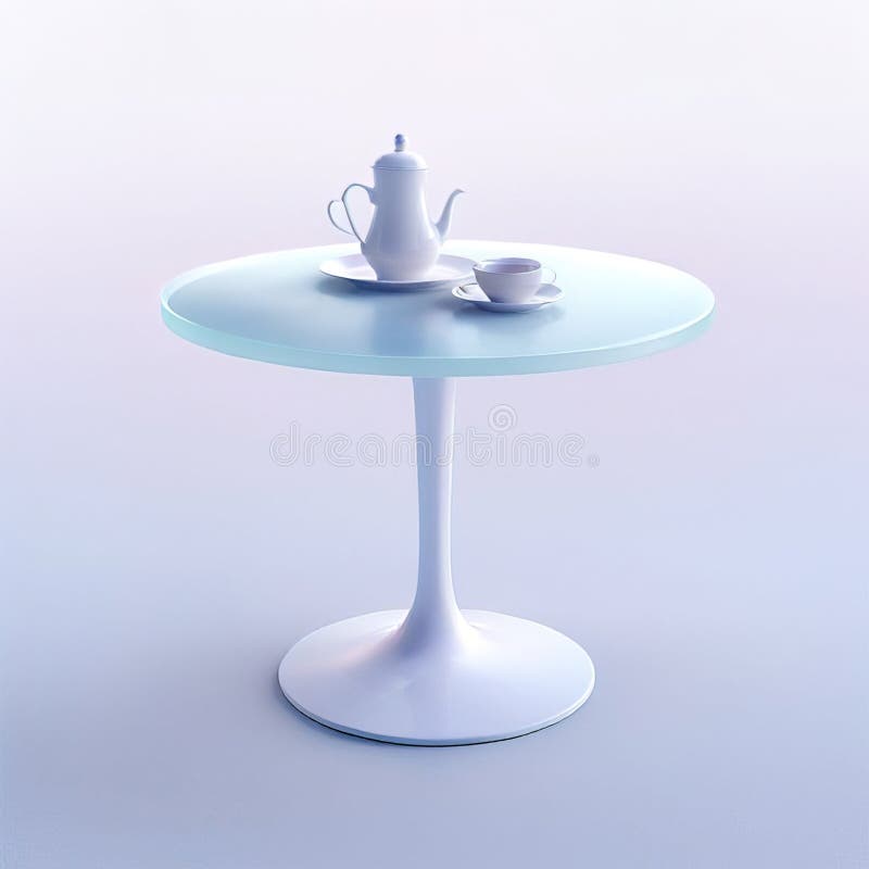 Icon of Cafe Table, Glossy Glass Style Stock Illustration ...