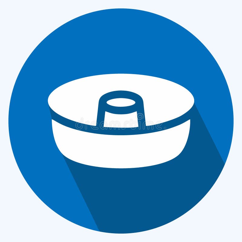 Icon Cake Mold. Suitable for Bakery Symbol. Long Shadow Style. Simple Design Editable. Design ...