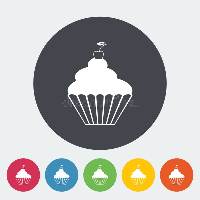 Icon cake. stock vector. Illustration of internet, party - 93393018