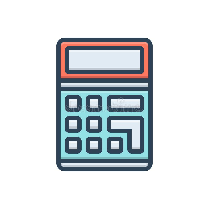Color Illustration Icon for Calculate, Numerate and Multiply Stock ...