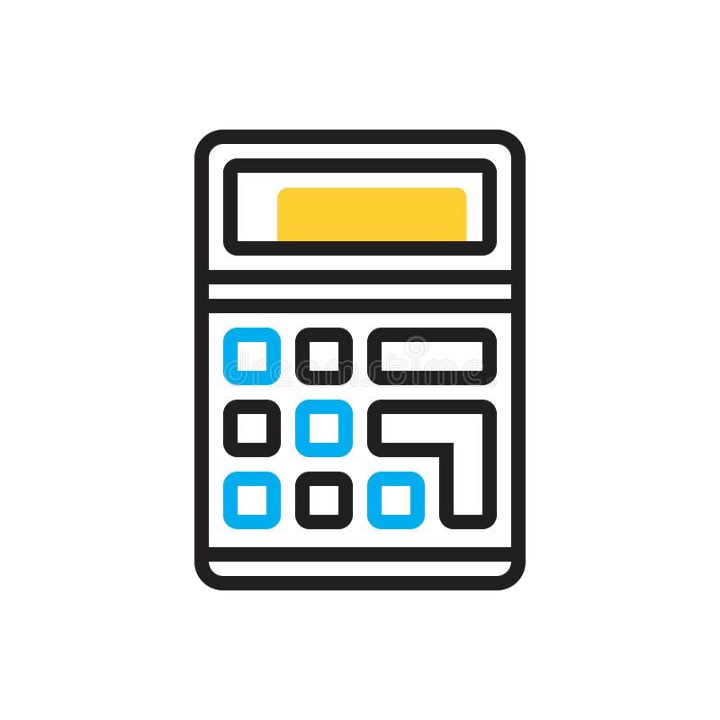 Multi Color Icon for Calculate, Numerate and Solve Stock Vector ...