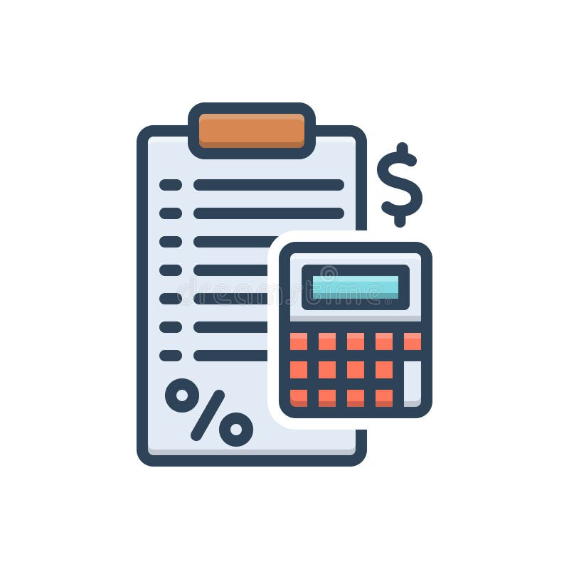 Color Illustration Icon for Calculations, Calculate and Maths Stock ...