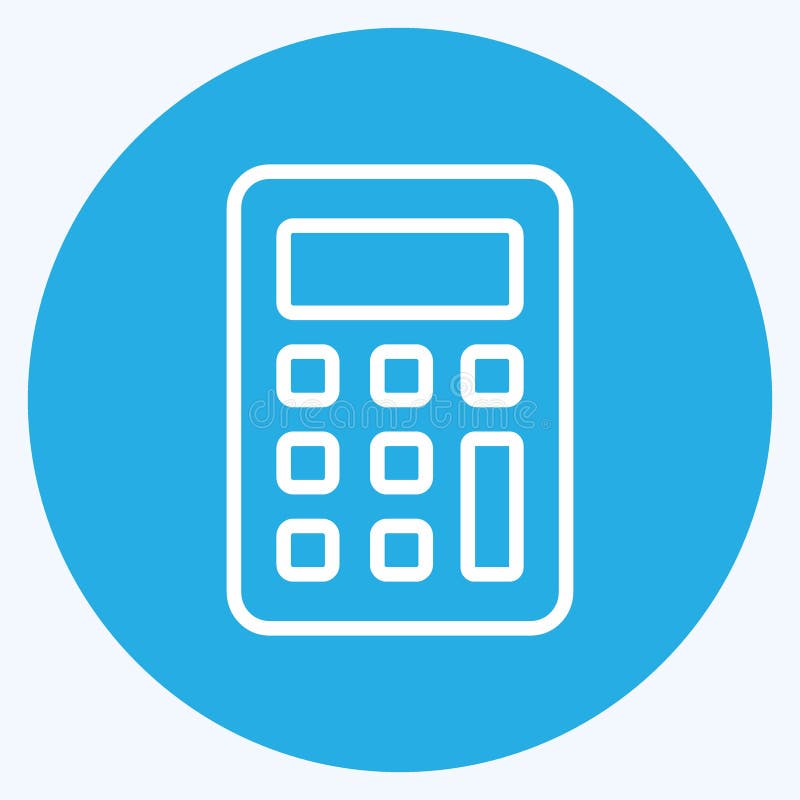 Icon Calculator. Suitable for Mobile Apps Symbol. Blue Eyes Style ...