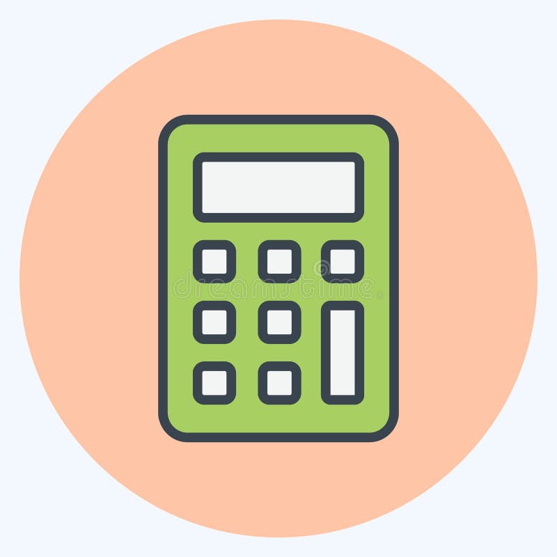 Icon Calculator. Suitable for Mobile Apps Symbol. Color Mate Style ...