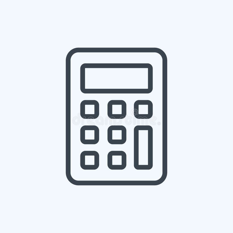 Icon Calculator. Suitable for Mobile Apps Symbol. Line Style. Simple ...