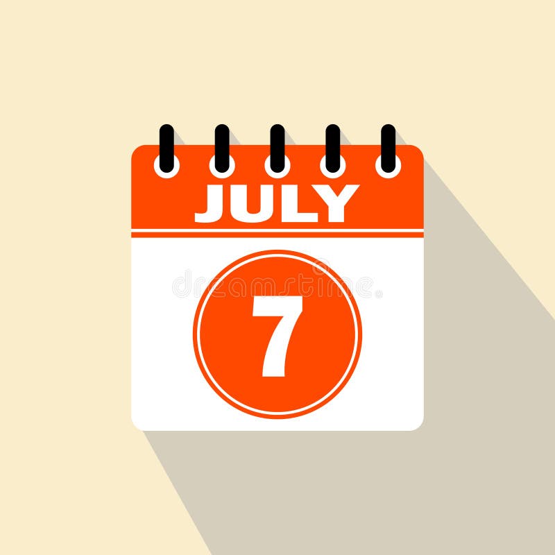 July 7 Day Calendar Stock Illustrations – 203 July 7 Day Calendar Stock ...