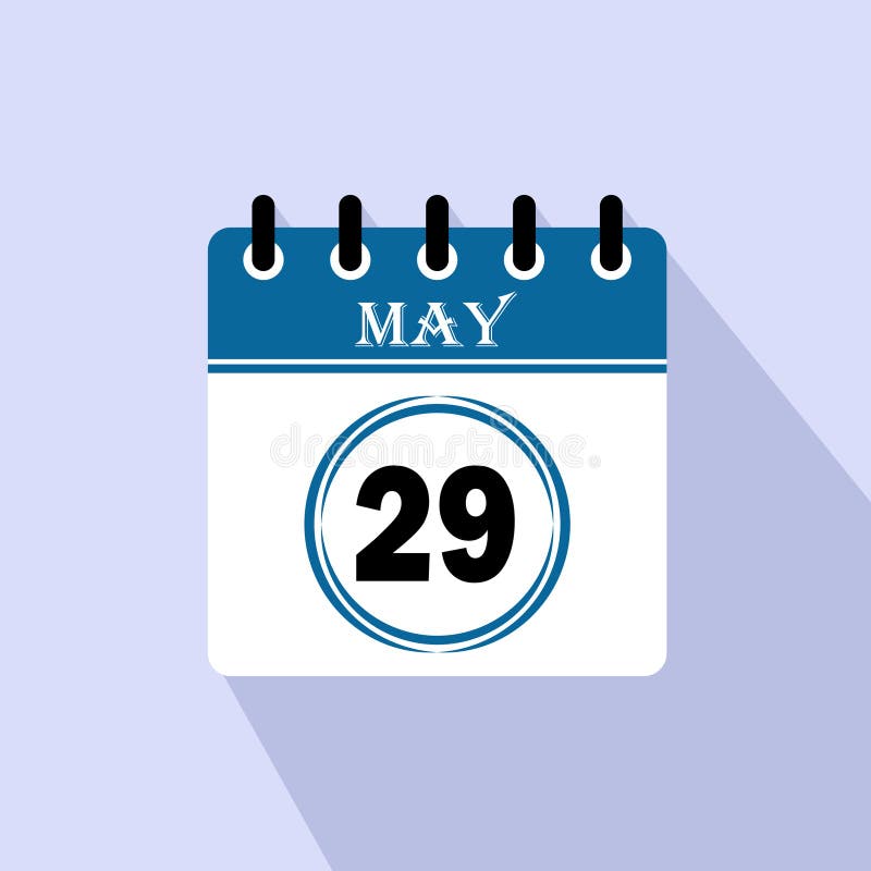 Icon calendar day - 29 May stock vector. Illustration of graphic ...
