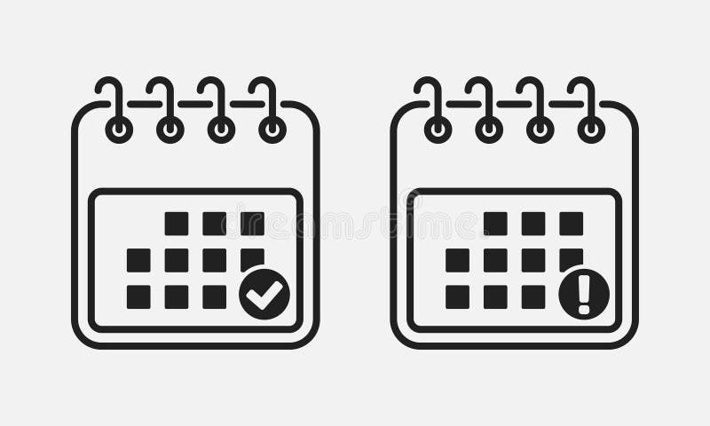 Icon Calendar - Pop Up Message Alert or Error Stock Illustration ...
