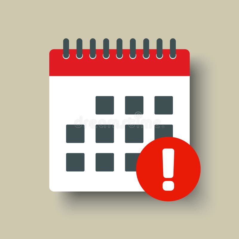 Icon Calendar - Popup Message Alert or Error Stock Illustration ...