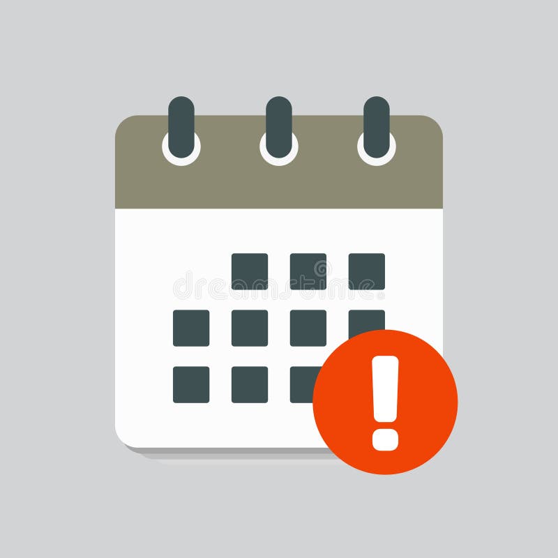 Icon Calendar - Popup Message Alert or Error Stock Vector ...
