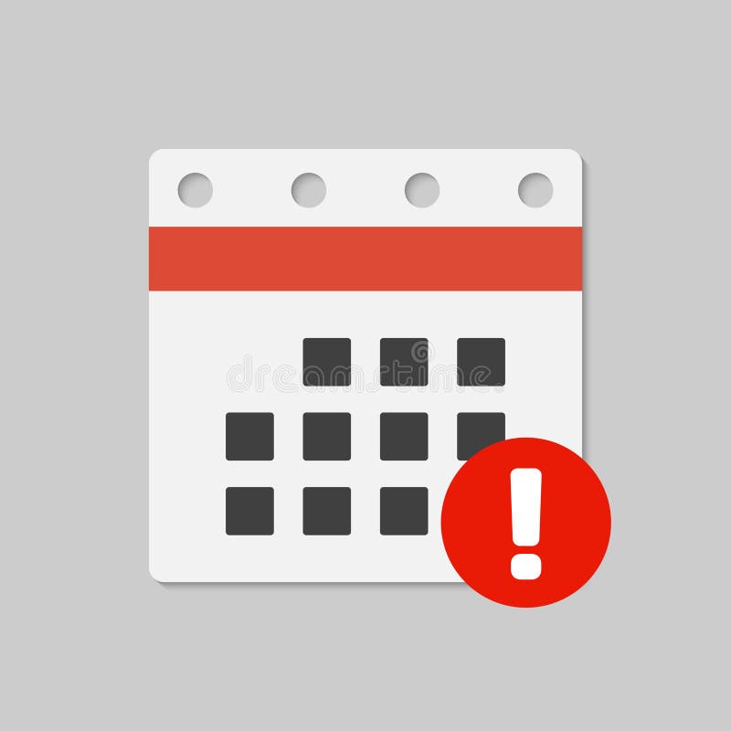 Icon Calendar - Popup Message Alert or Error Stock Vector ...