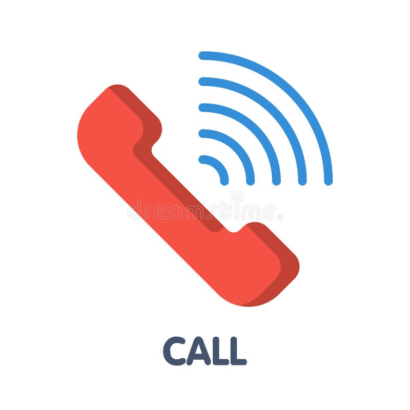 Icon Call Contact Flat Style Icon Design Illustration on White ...