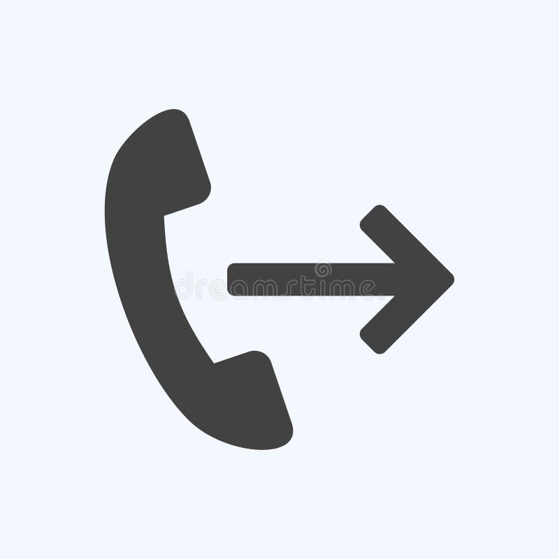 Icon Call Forwarding. Suitable for Mobile Apps Symbol. Glyph Style ...