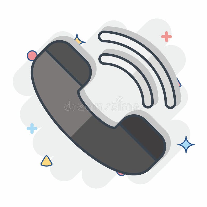 Icon Call. Related To Communication Symbol. Comic Style. Simple Design ...