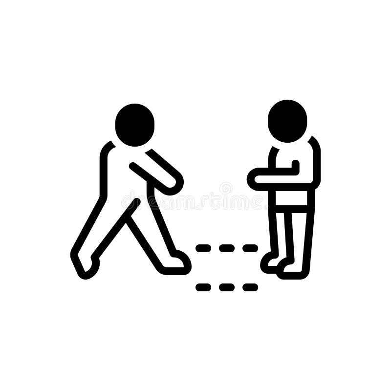 Black Solid Icon for Came, Arrive and Closer Stock Vector ...