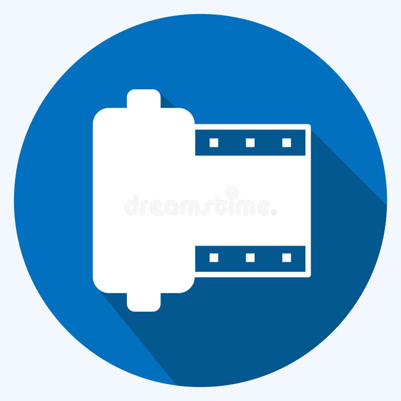 Icon Camera Roll. Suitable for Photo Editing Symbol. Long Shadow Style ...