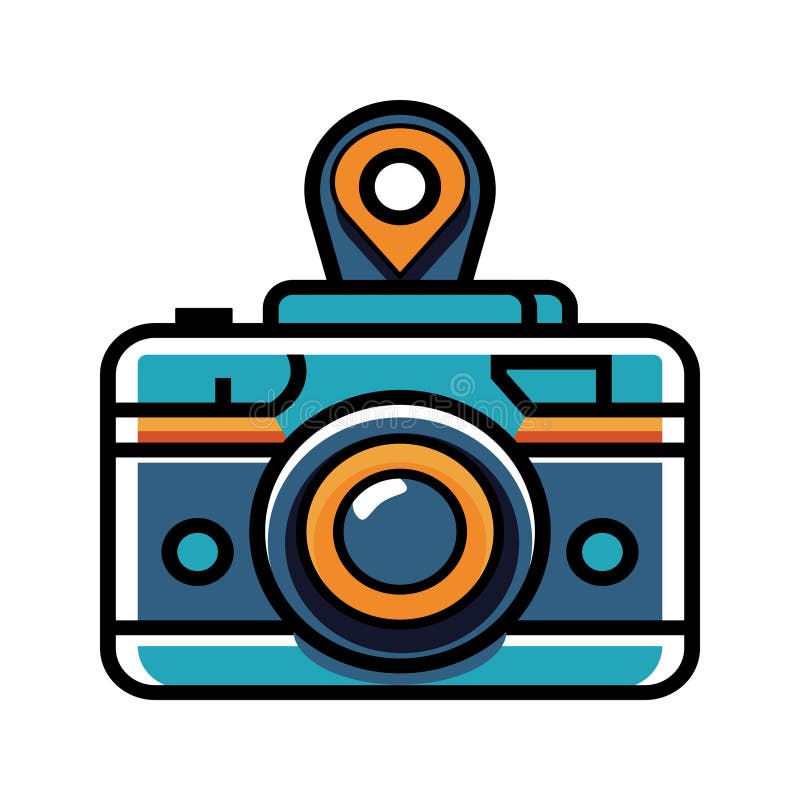 Camera Icon with Modern Minimalist Design and Colors. Stock Vector ...