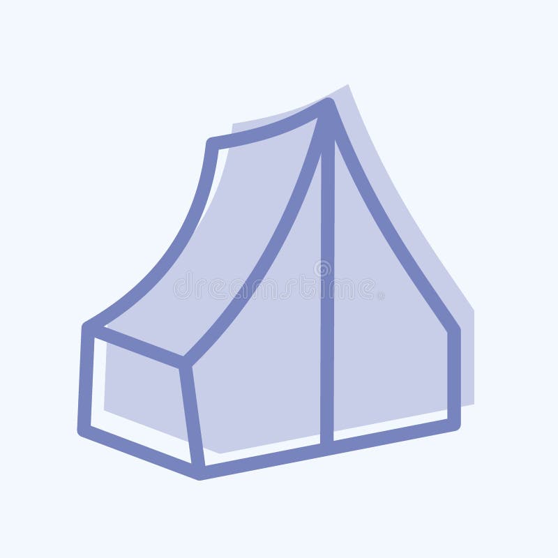 Icon Camp. Suitable for Education Symbol. Two Tone Style. Simple Design ...