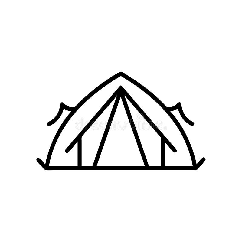 Icon of Camping Tent for Outdoor Activities Stock Vector - Illustration ...