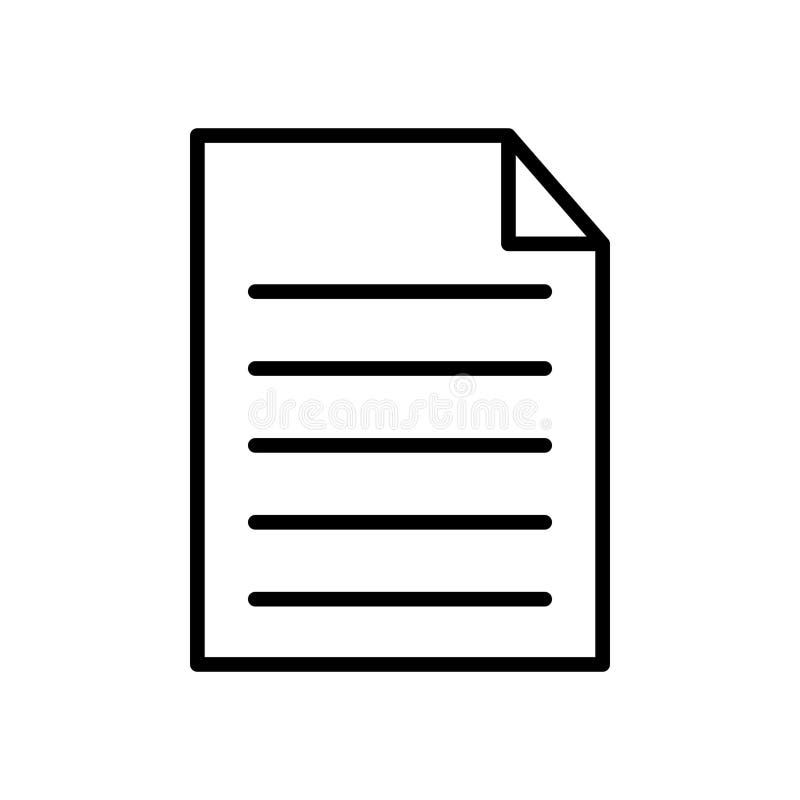 File Document Outline Style Vector Icon Stock Vector - Illustration of ...