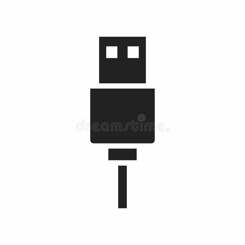 Symple Usb Symbol Flat Style Vector Icon Stock Vector - Illustration of ...