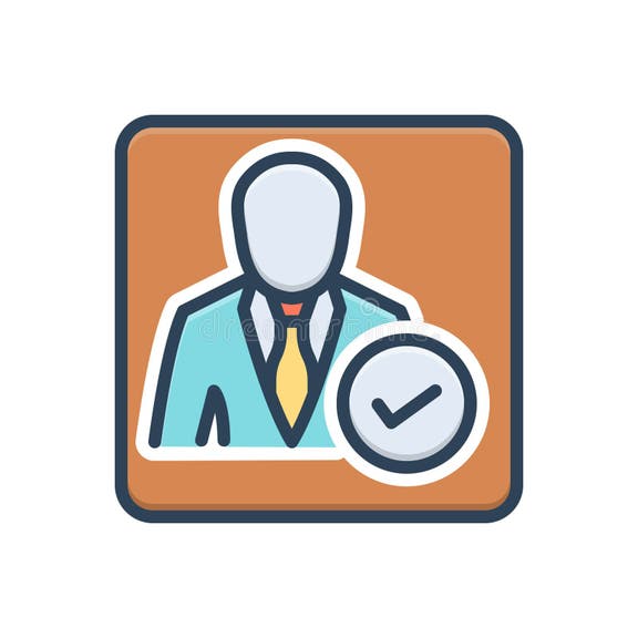 Color Illustration Icon for Candidate, Contestant and Nominee Stock ...