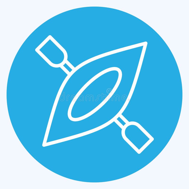 Icon Canoe. Suitable for Summer Symbol. Blue Eyes Style. Simple Design ...