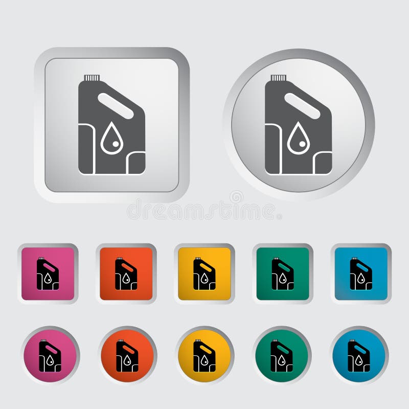 Icon cans of engine oil. stock vector. Illustration of gallon - 34654566