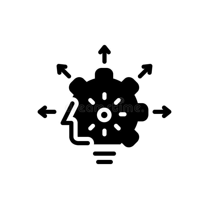 Black Solid Icon for Capabilities, Ability and Caliber Stock Vector ...