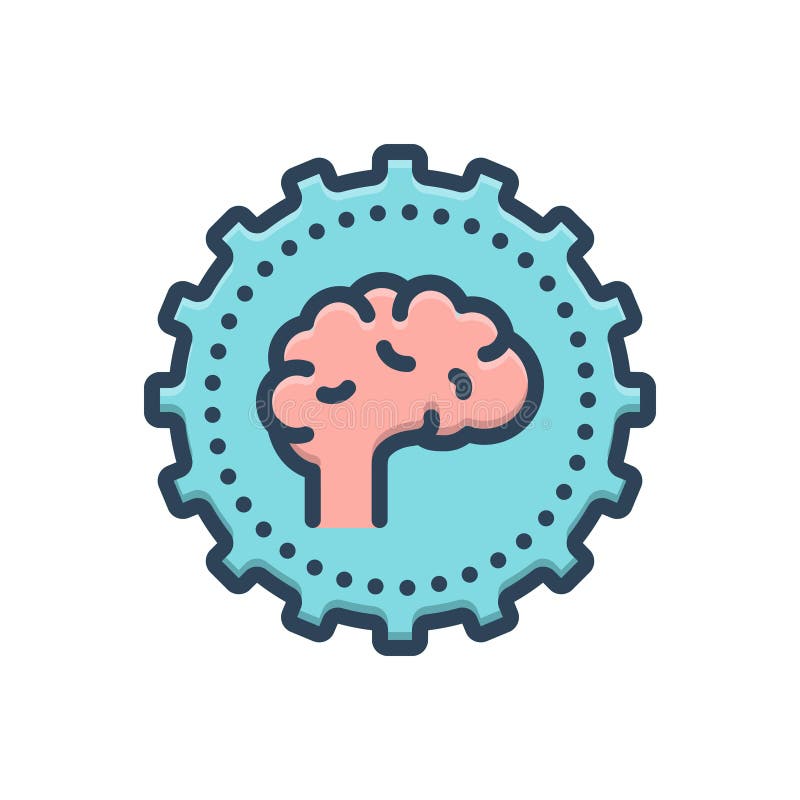 Color Illustration Icon for Capability, Cognition and Brain Stock ...