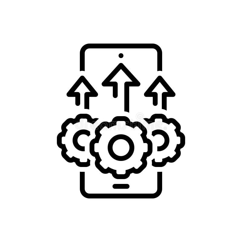 Black Line Icon for Capacity, Quantity and Space Stock Vector ...