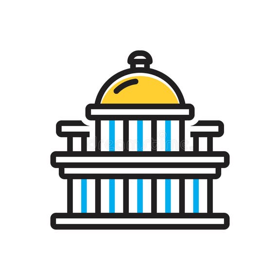 Multi Color Icon for Capital, Metropolis and Town Stock Vector ...