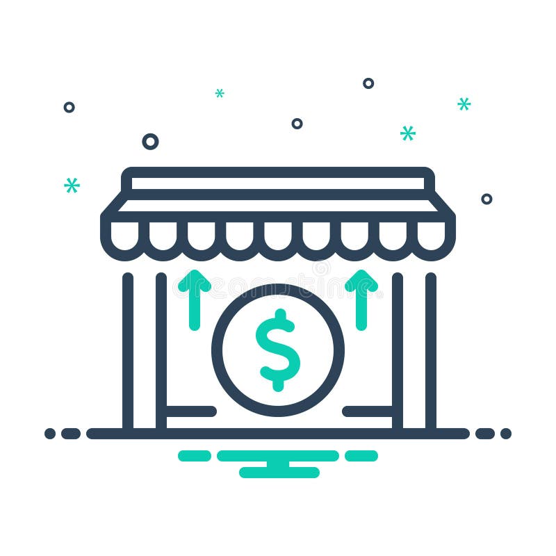 Mix Icon for Capitalization, Capital and Asset Stock Illustration ...