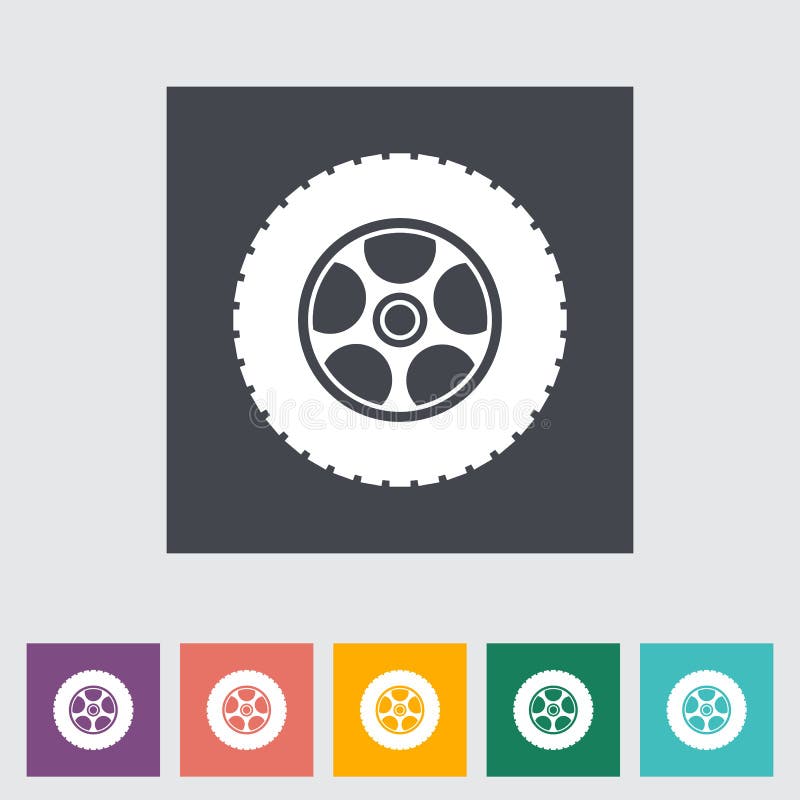 Icon car wheel. stock vector. Illustration of steel, brake - 34654533