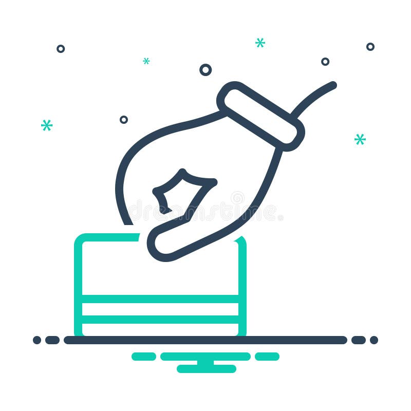 Mix Icon for during, Card and Hand Swipe Stock Vector - Illustration of ...