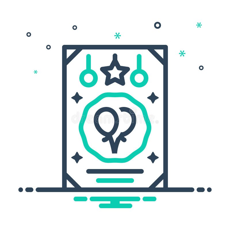 Mix Icon for Card, Invitation and Party Stock Vector - Illustration of ...