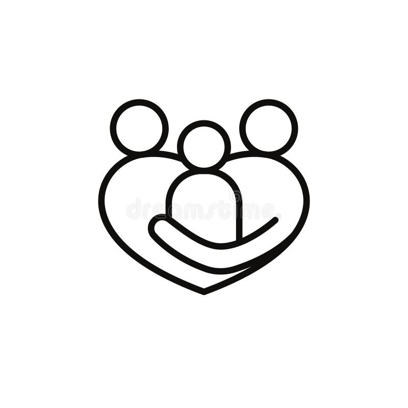 Icon Care Compassion Vector Illustration Stock Illustration ...