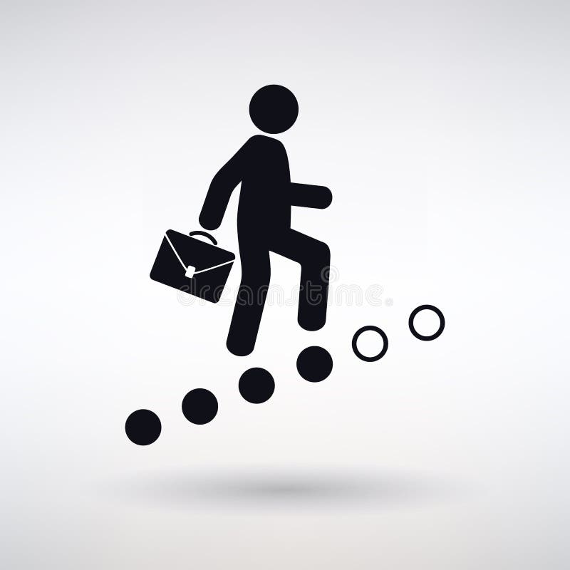 Icon Career Ladder stock vector. Illustration of person - 106672144