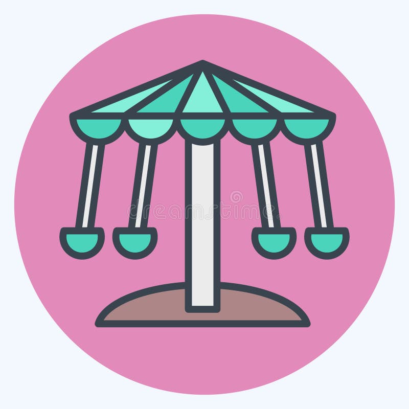 Icon Carousel. Suitable for Education Symbol. Color Mate Style. Simple ...