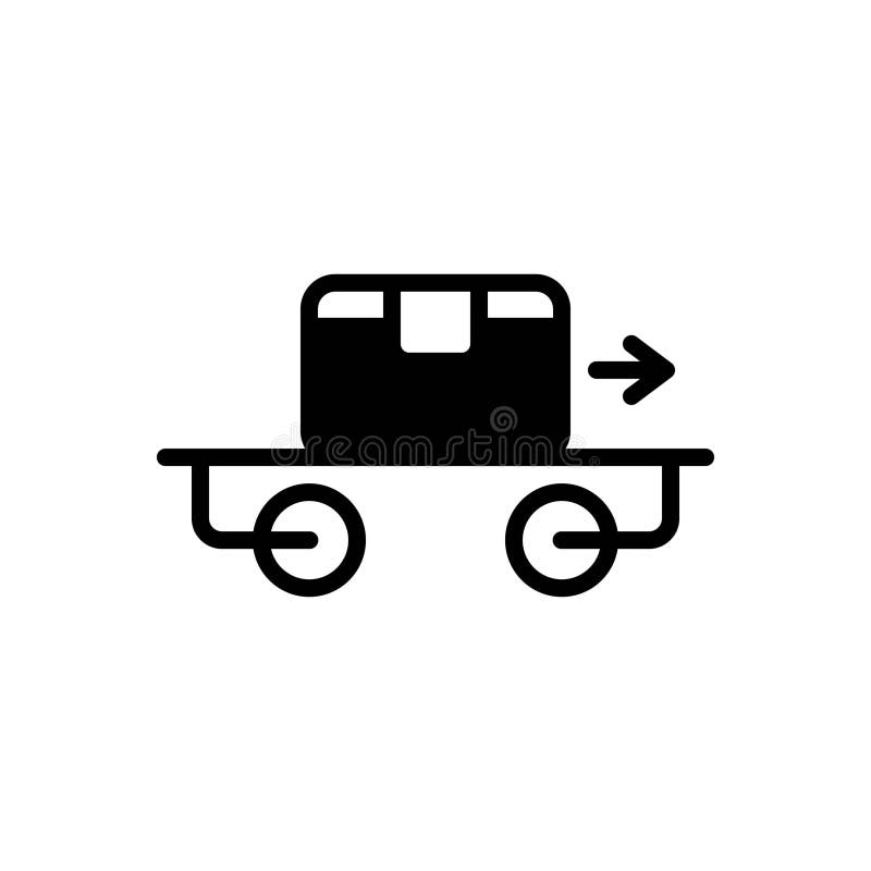 Black Solid Icon for Carry, Haul and Cargo Stock Vector - Illustration ...
