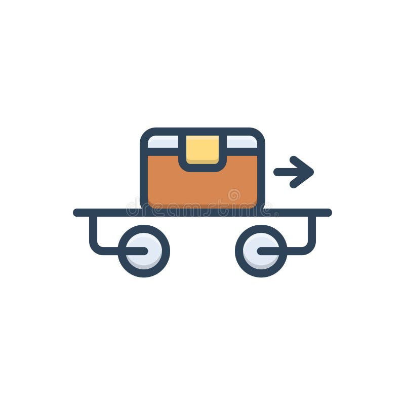 Color Illustration Icon for Carry, Haul and Baggage Stock Illustration ...