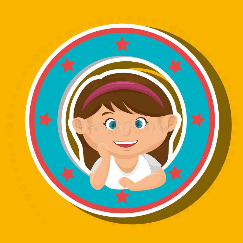 Icon cartoon child happy stock illustration. Illustration of character ...