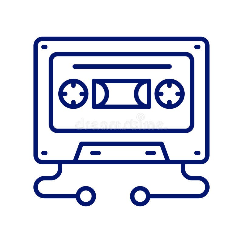 An Icon of Cassette in Modern Style, Multimedia Device Vector Stock ...