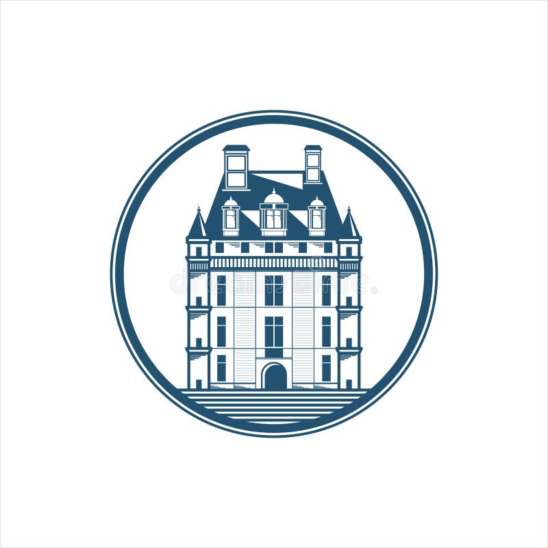 Icon of a Castle Building Vintage Icon of a Castle Building Vintage ...