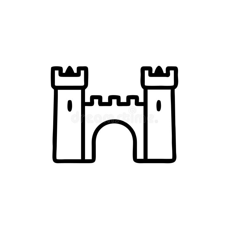 Icon of Castle Gate for Magical Journeys Stock Vector - Illustration of ...