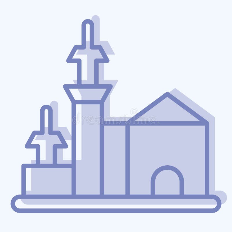 Icon Castle. Suitable for Education Symbol. Two Tone Style. Simple ...