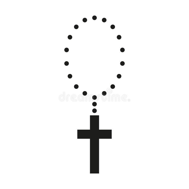 Icon of the Catholic Cross. Simple Vector Illustration on a White ...